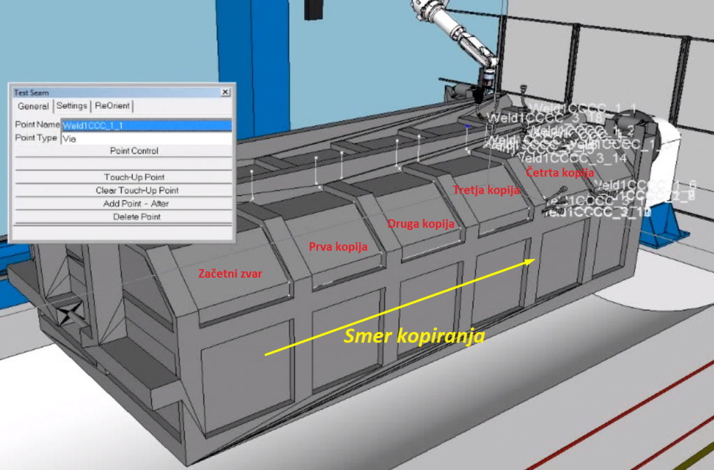 DELFOI ROBOTICS ARC – Kopiranje in zrcaljenje zvarnih mest