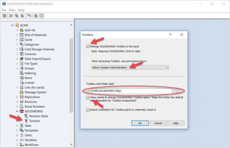 Kako upravljati SOLIDWORKS Toolbox komponente v SOLIDWORKS PDM?