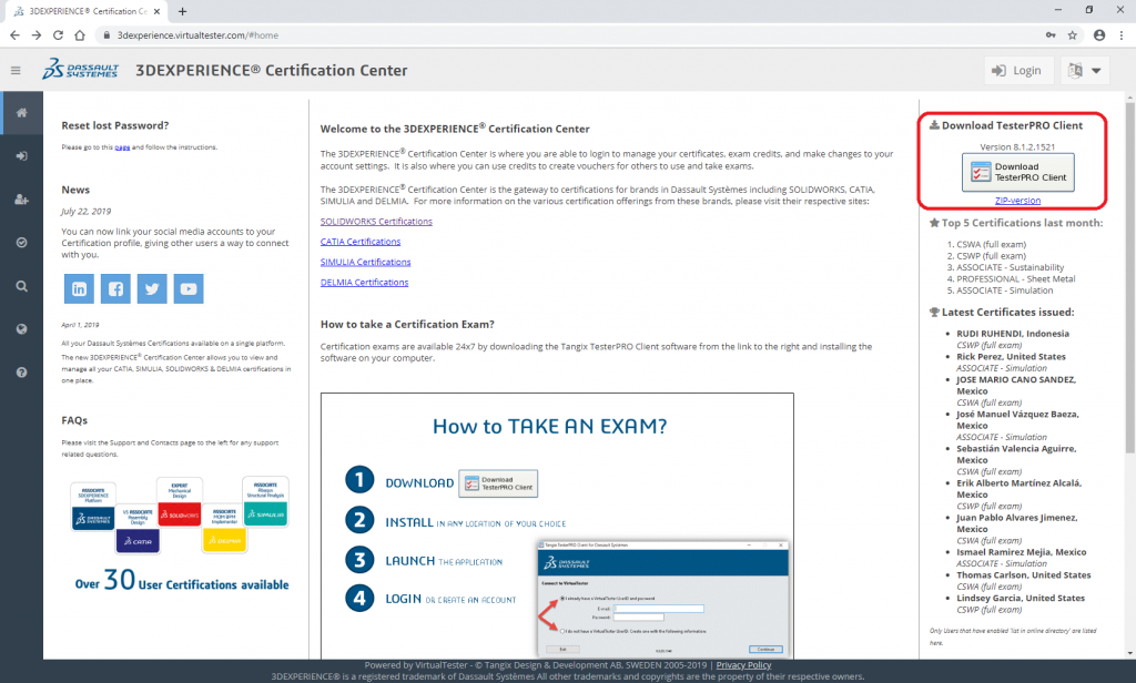 Brezplačno certificiranje za SOLIDWORKS uporabnike z aktivnim vzdrževanjem