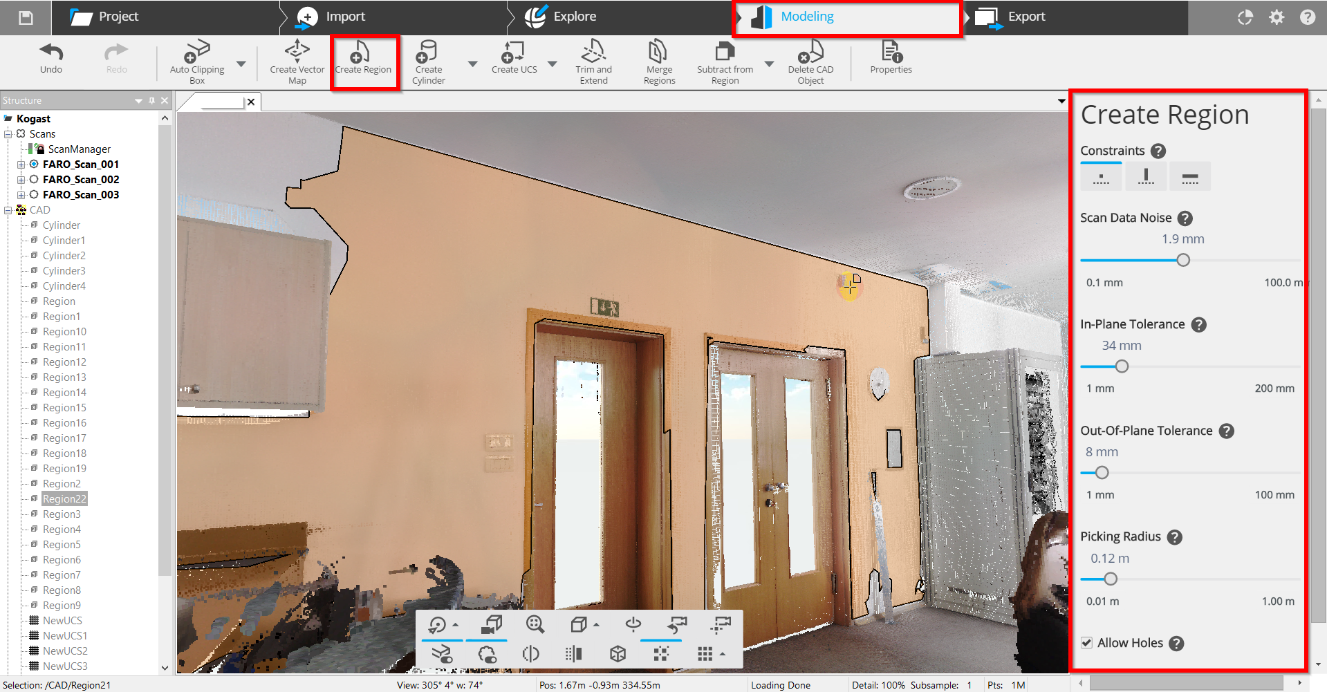 Modeliranje ravnin v As-Built Modeler