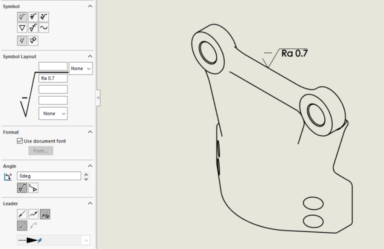 SOLIDWORKS 2025 SP1 – Simboli površinske obdelave v skladu s standardom ...